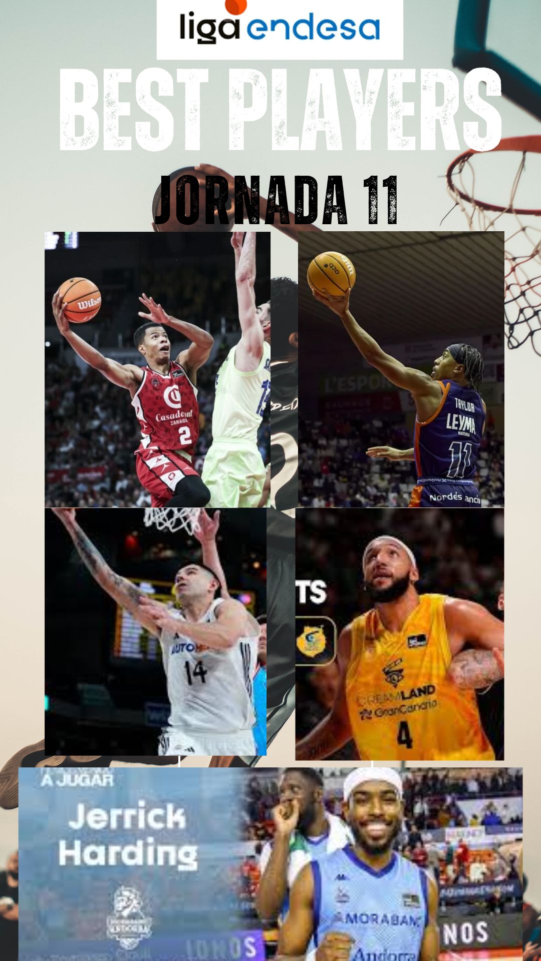 Los 5 mejores jugadores de la jornada 11 en la Liga Endesa – Basket Pasion. Todo nuestro baloncesto